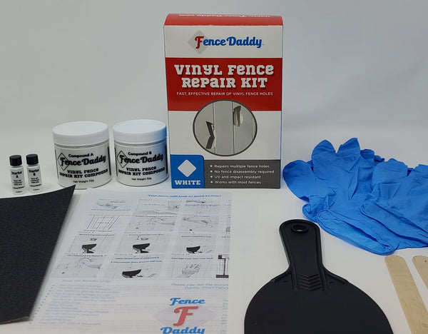 Vinyl Fence Repair Kit (Fixes White Vinyl Fence Panels or Posts ...